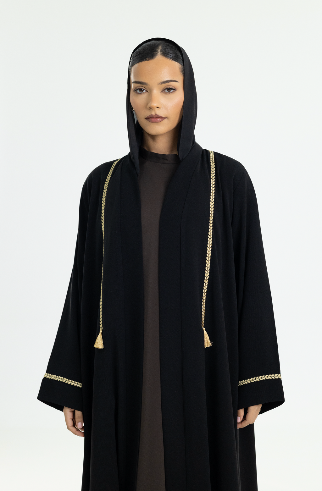 Saaf Classic Collection Abaya - Gold – SAAF OMAN - Official website